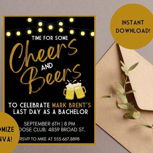 Customize Bachelor Invitation - Etsy