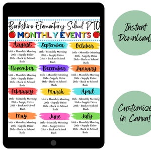 PTO Newsletter, Flyer, Parent Teacher Organization Flyer Newsletter ...