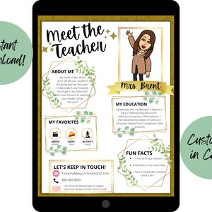 Meet the Teacher Editable Template, Back to School Welcome Letter ...