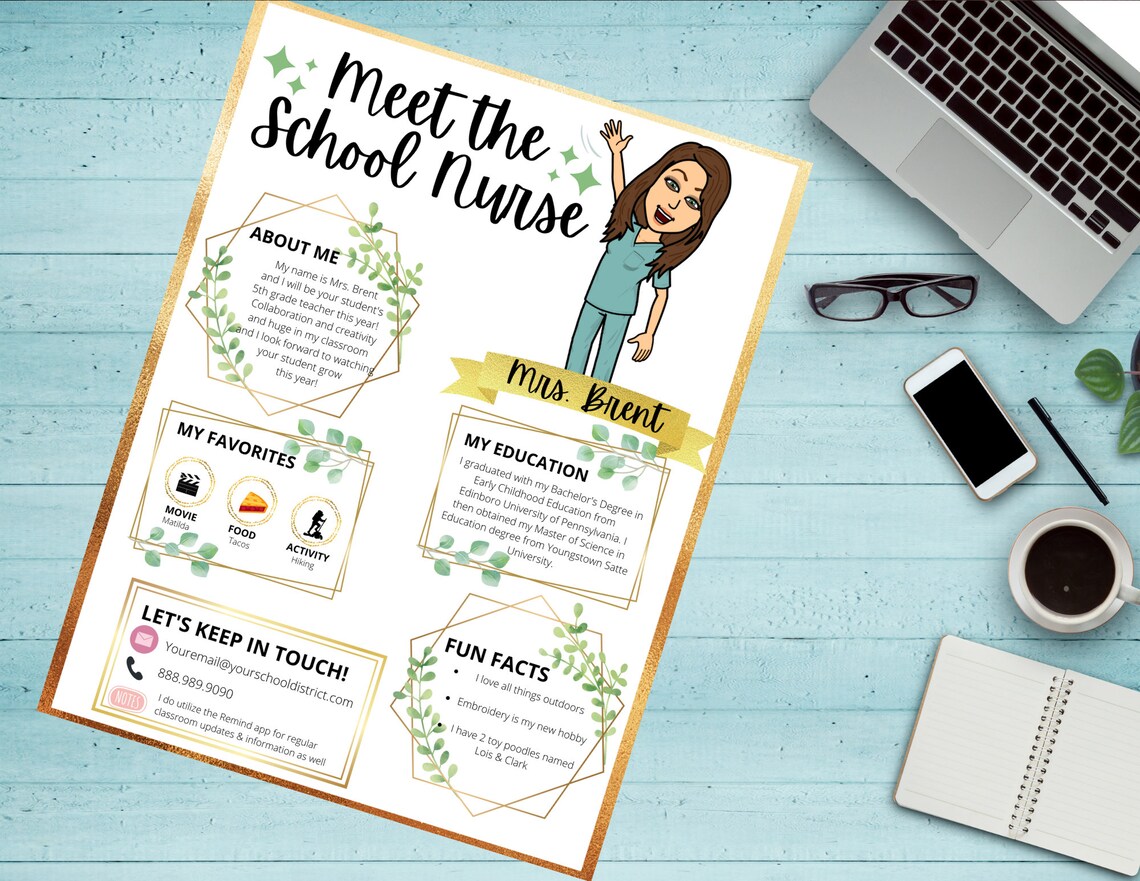 Meet the School Nurse Editable Template, Back to School Welcome Letter ...