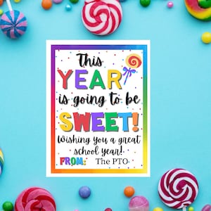 First Day New School Year Treat Tag Sweet Treat Back to School Student ...