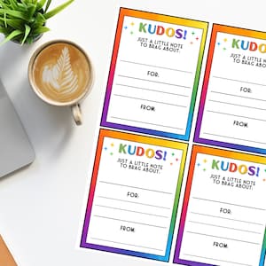 Kudos Shout Out Cards, Student Acknowledgement, Employee Appreciation ...