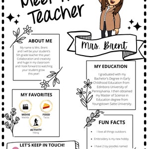 Meet the Teacher Editable Template, Back to School Welcome Letter ...