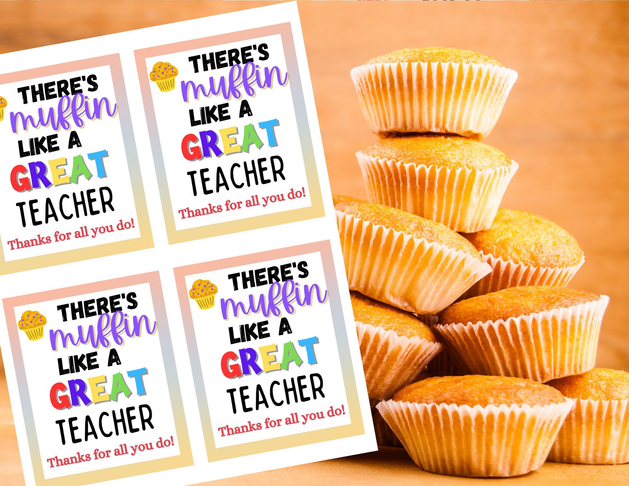 Staff Employee Teacher Appreciation Week Gift Muffin Gift - Etsy