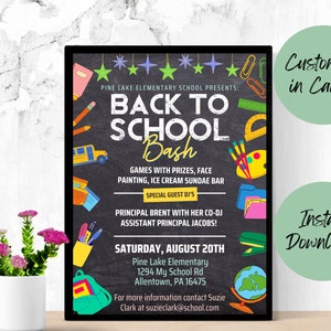 Back to School Party, Back to School Bash, School Open House Flyer ...