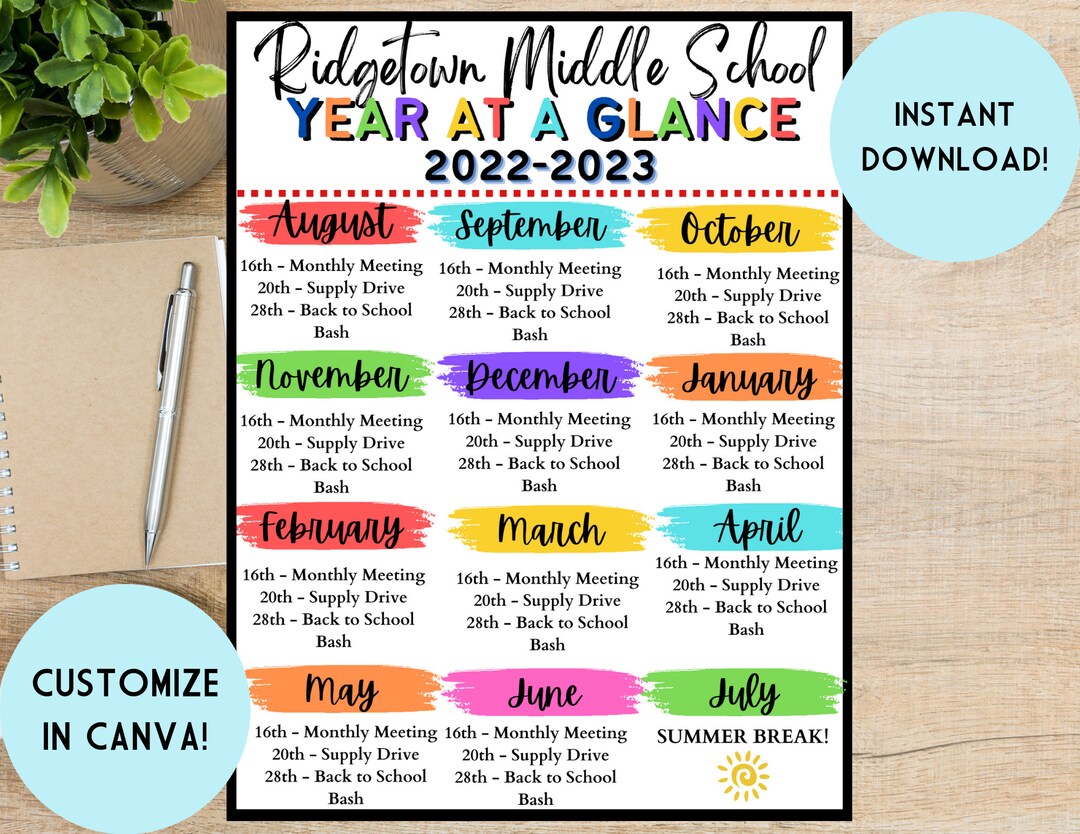 Back to School Flyer, Year at a Glance, Flyer Newsletter, Parent ...