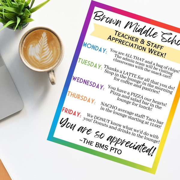 Coffee and Donuts Staff Appreciation - Etsy