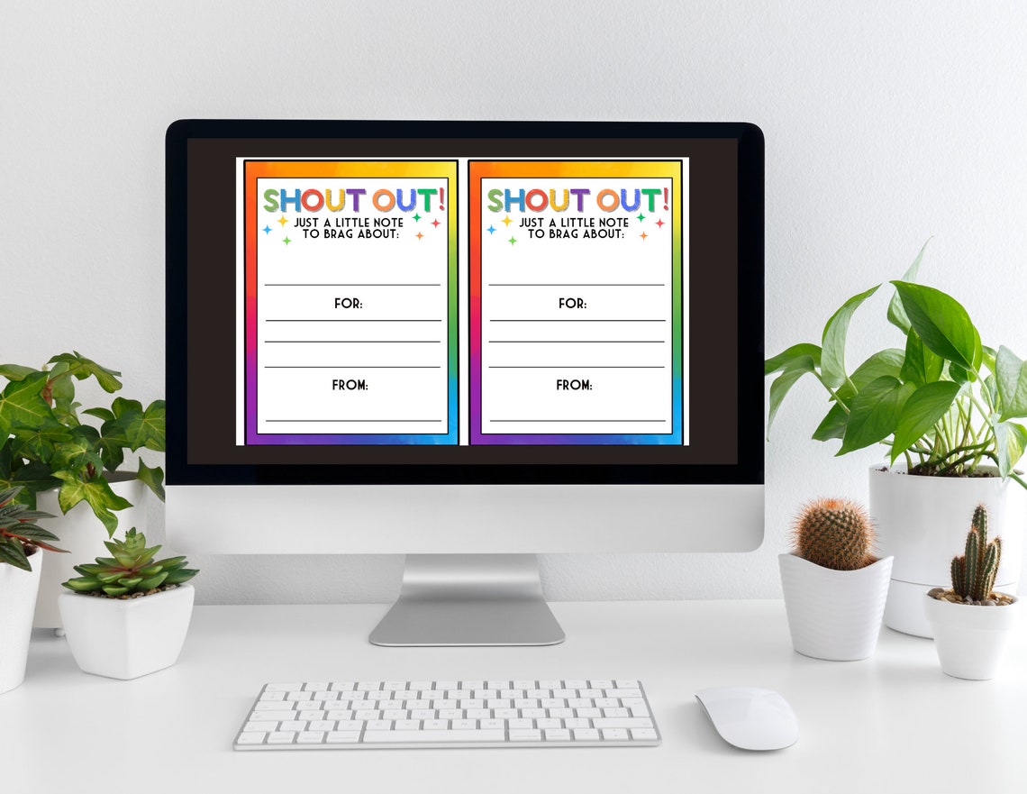 Shout Out Cards, Student Awknowledgement, Employee Appreciation ...