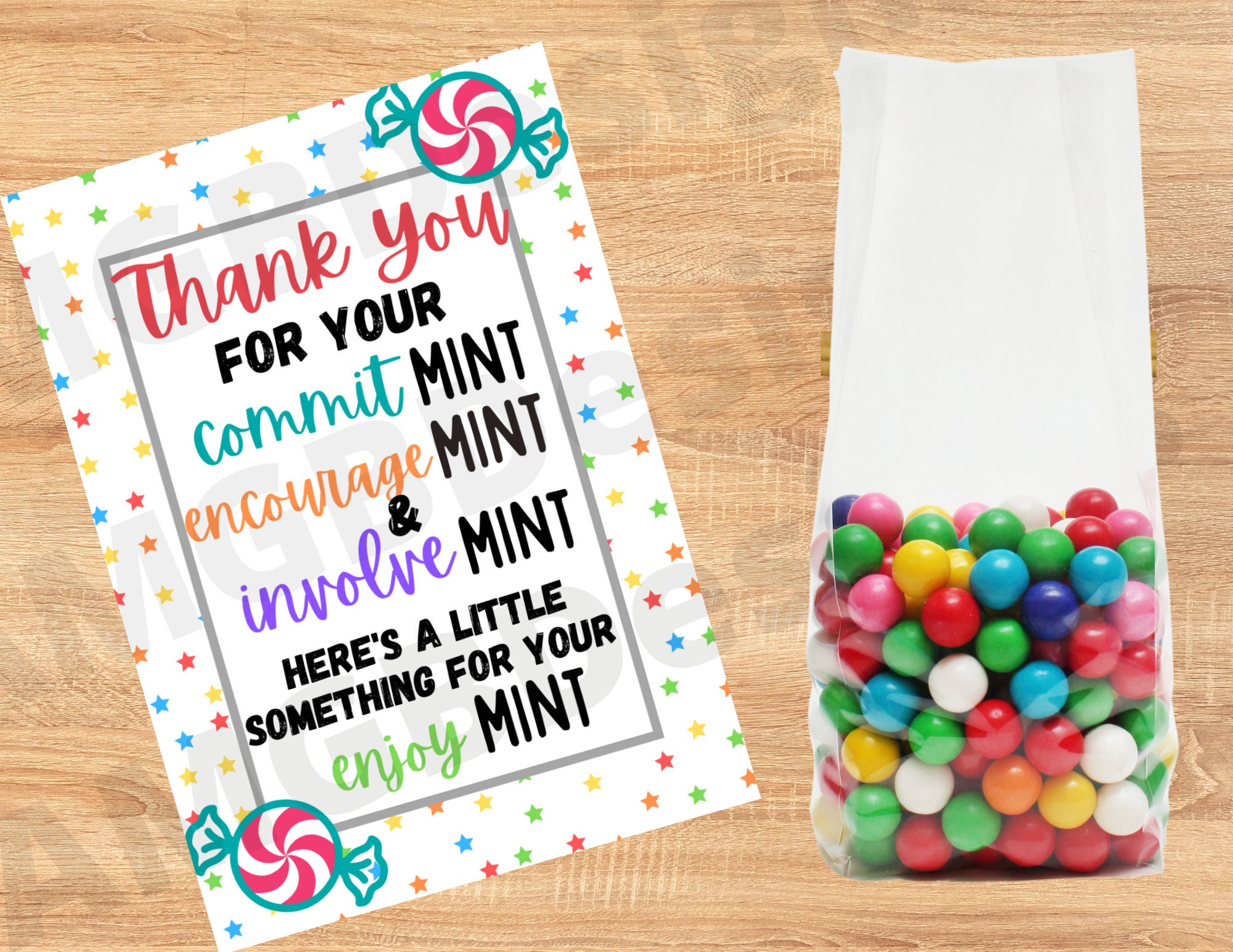 Staff Appreciation Week Printable Tag, Mint Tags, Thank You, Colorful ...