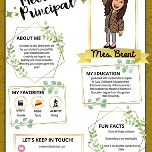 Meet the Principal Editable Template, Back to School Welcome Letter ...