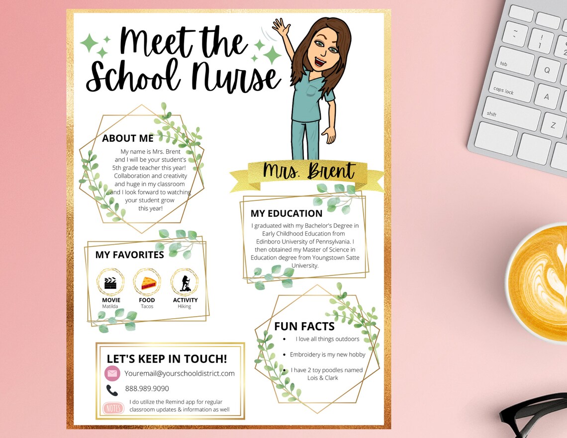 Meet the School Nurse Editable Template, Back to School Welcome Letter ...