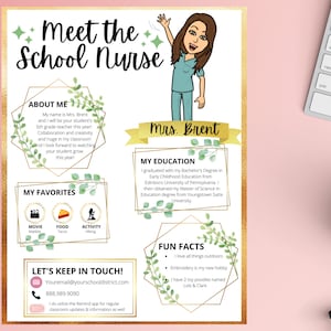 Meet the School Nurse Editable Template, Back to School Welcome Letter ...