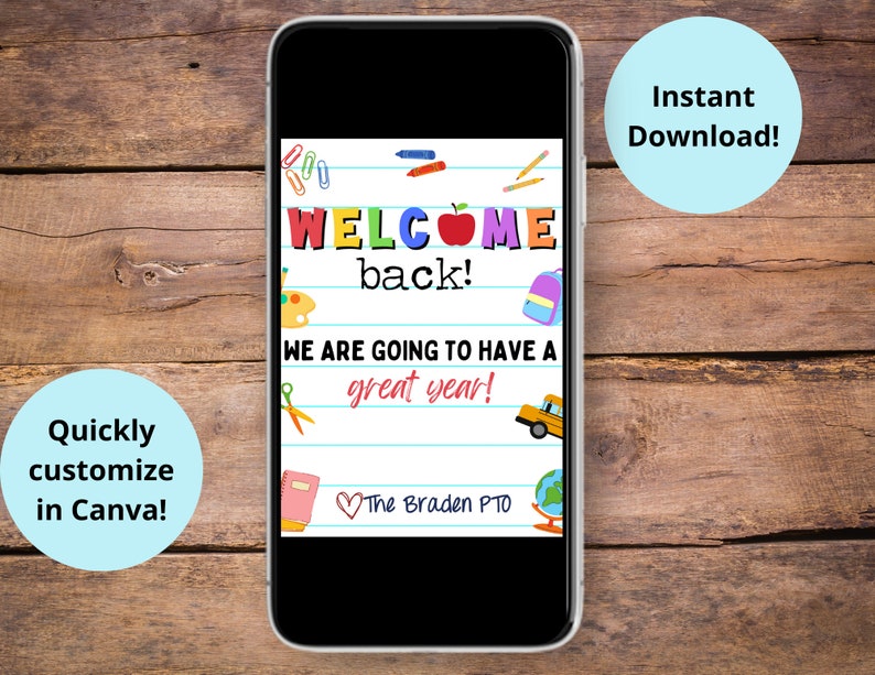 PTO Welcome Back to School Poster Flyer, School Open House, Welcome ...