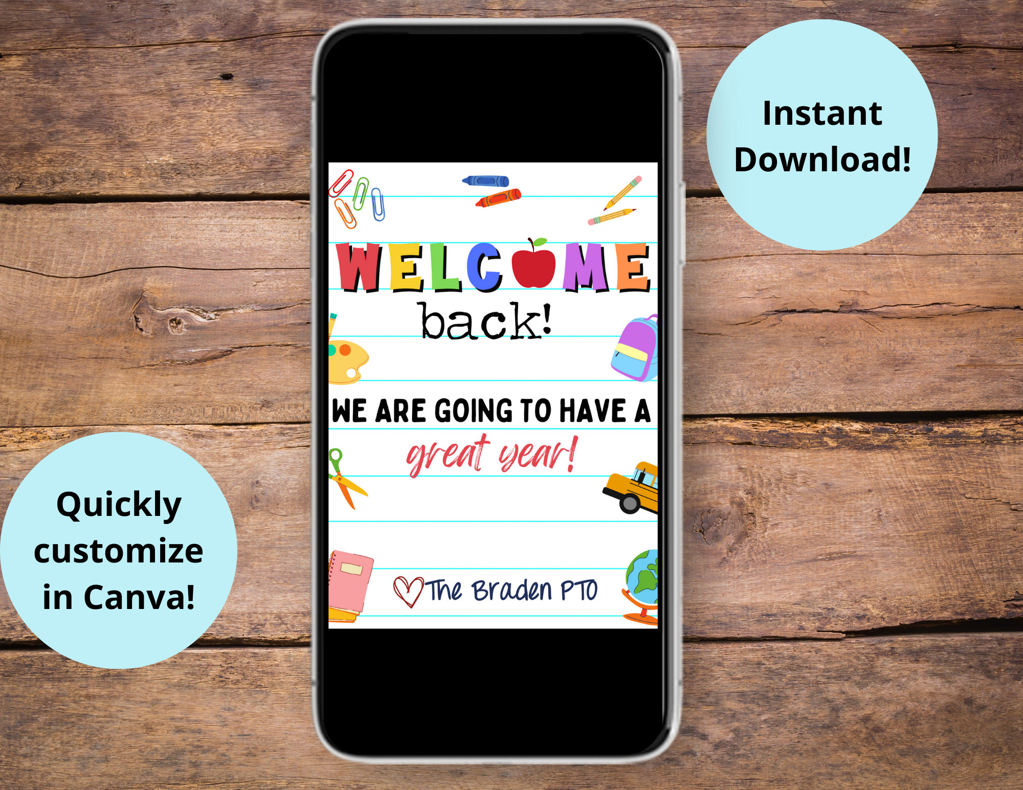 PTO Welcome Back to School Poster Flyer, School Open House, Welcome ...