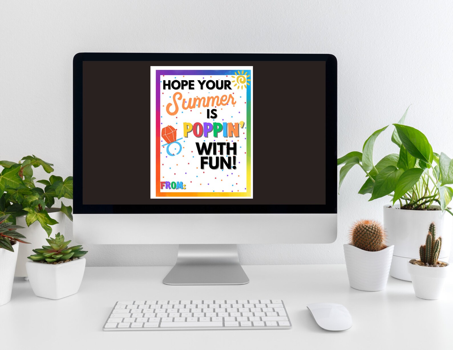 End of School Year Treat Tag Ring Pop Summer Break Student Teacher ...