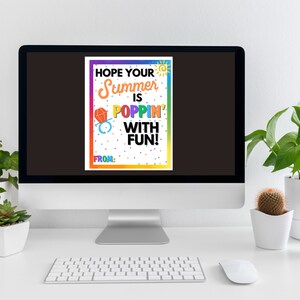 End of School Year Treat Tag Ring Pop Summer Break Student Teacher ...