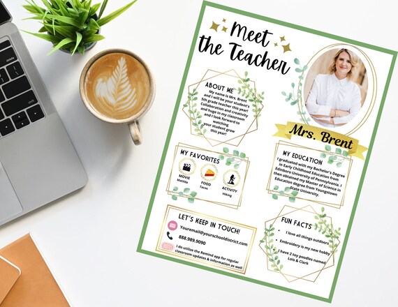 Meet the Teacher Editable Template Back to School Welcome - Etsy