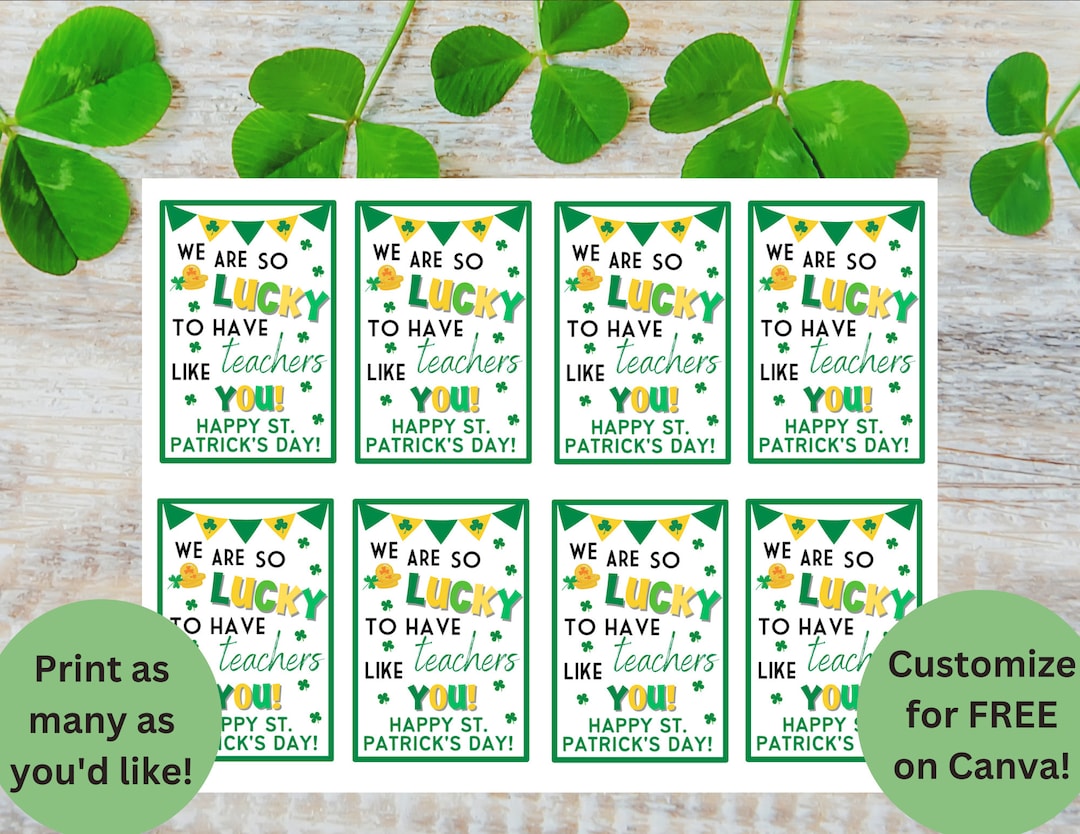Teacher Appreciation Holiday St Patrick's Day Tag PTO PTA We Are so ...
