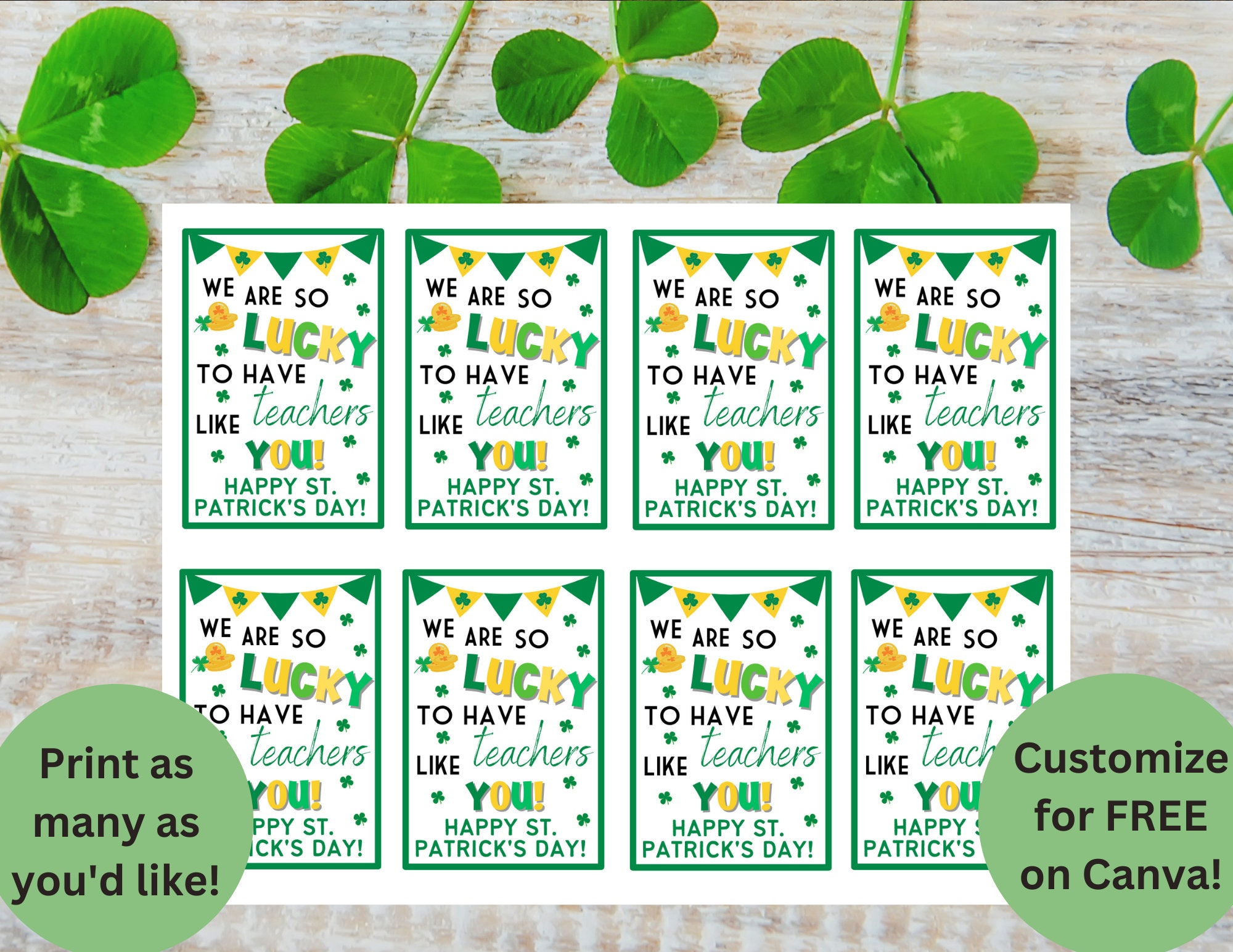 Teacher Appreciation Holiday St Patrick's Day Tag PTO PTA We Are so ...