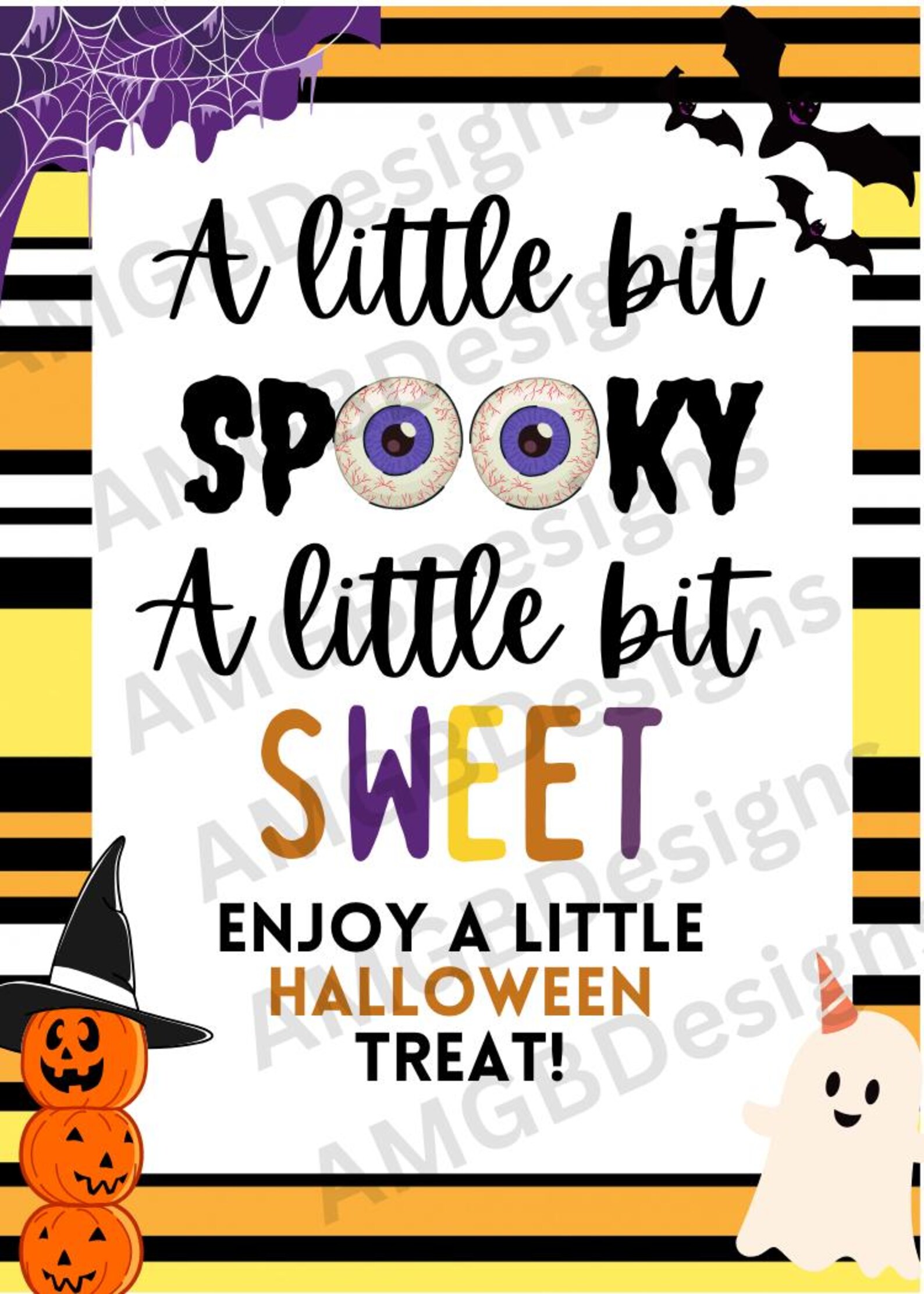 Halloween Printable Treat Tag, Candy Tag, School Treat Tag, Spooky and ...
