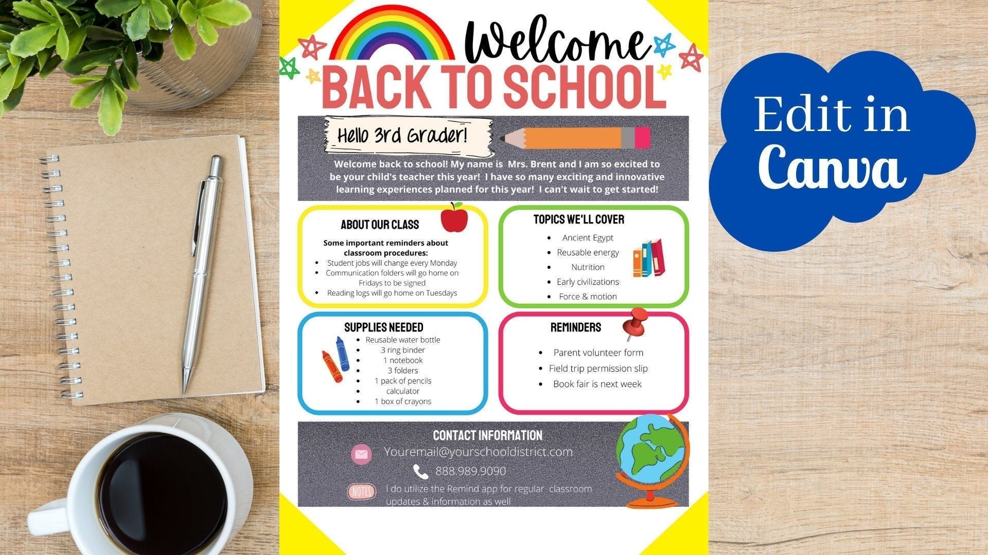 Welcome Back To School Letter Template