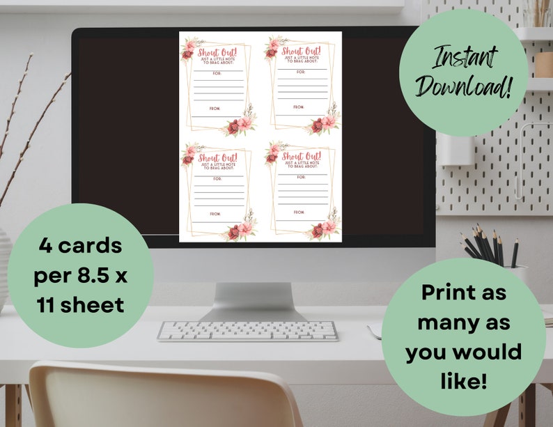 Shout Out Cards, Student Awknowledgement, Employee Appreciation ...