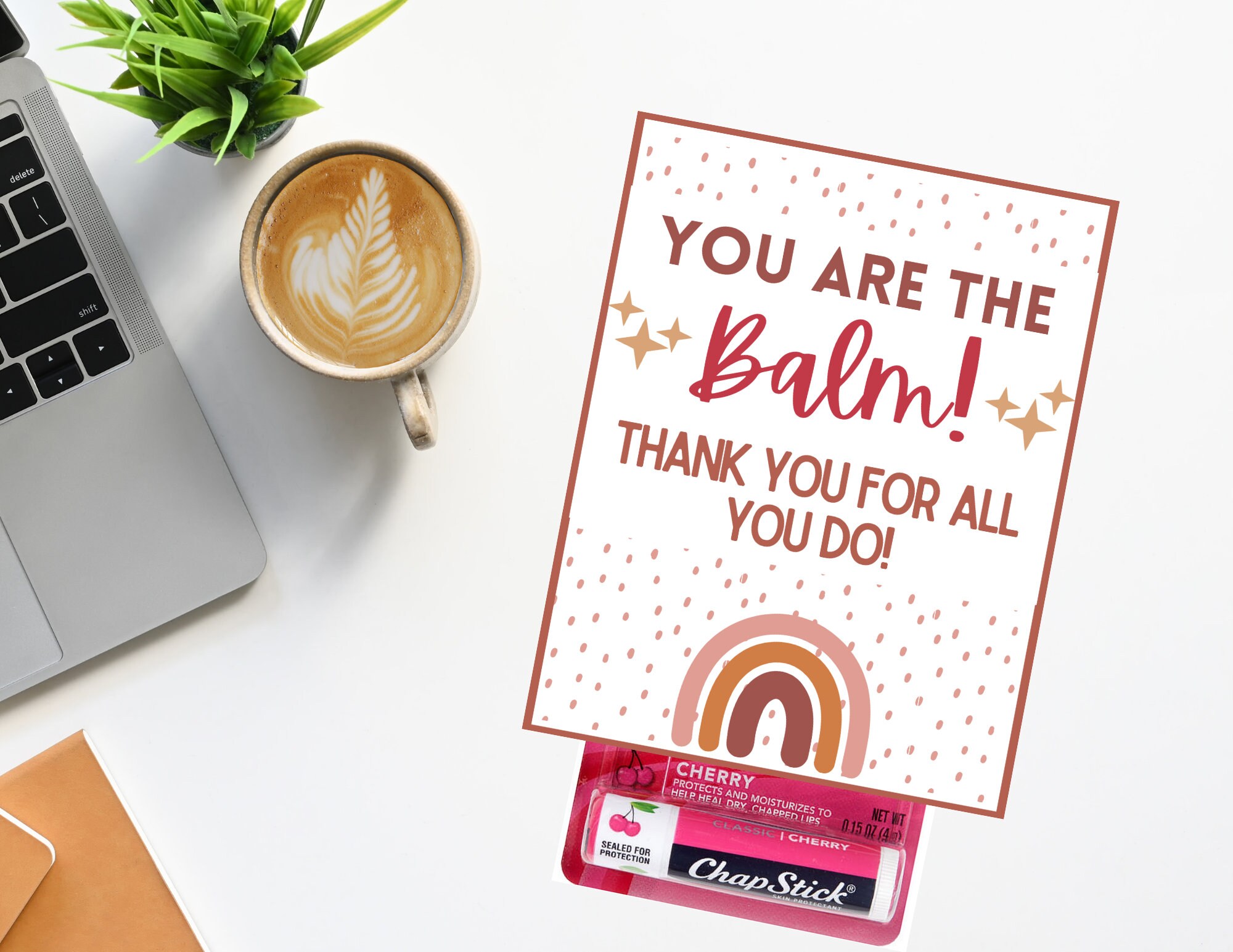 Teacher Staff Appreciation Week Gift Tags, Thank You Note, Chapstick ...