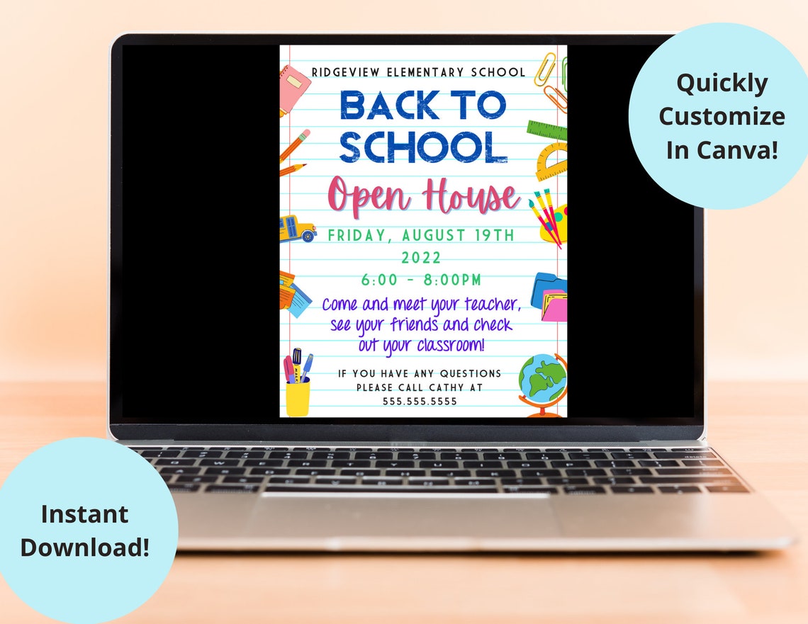 Back to School Open House Back to School Night School Open - Etsy