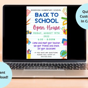 Back to School Open House, Back to School Night, School Open House ...