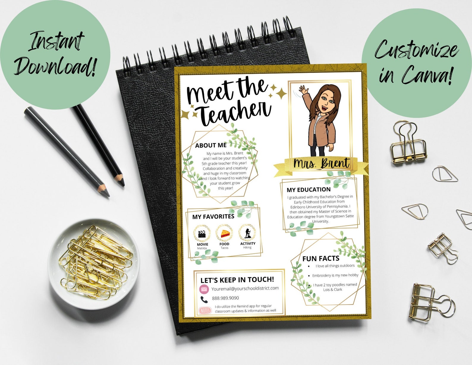 Meet the Teacher Editable Template, Back to School Welcome Letter ...