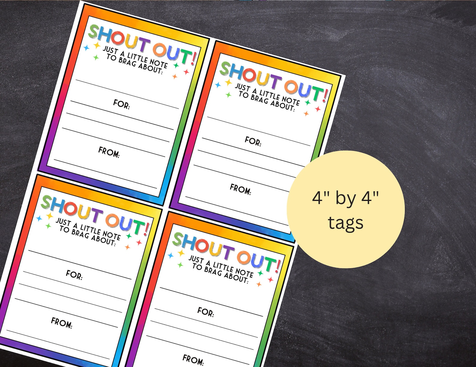 Shout Out Cards, Student Awknowledgement, Employee Appreciation ...