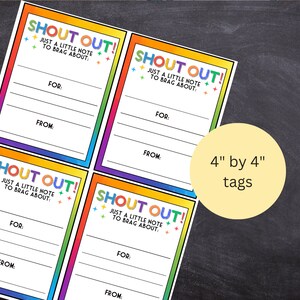 Shout Out Cards, Student Awknowledgement, Employee Appreciation ...