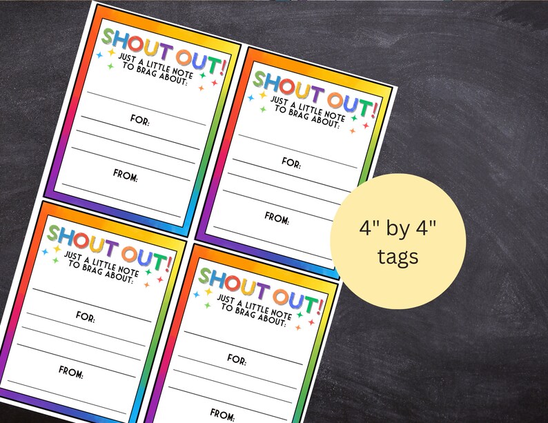 Shout Out Cards, Student Awknowledgement, Employee Appreciation ...