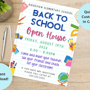 Back to School Open House, Back to School Night, School Open House ...
