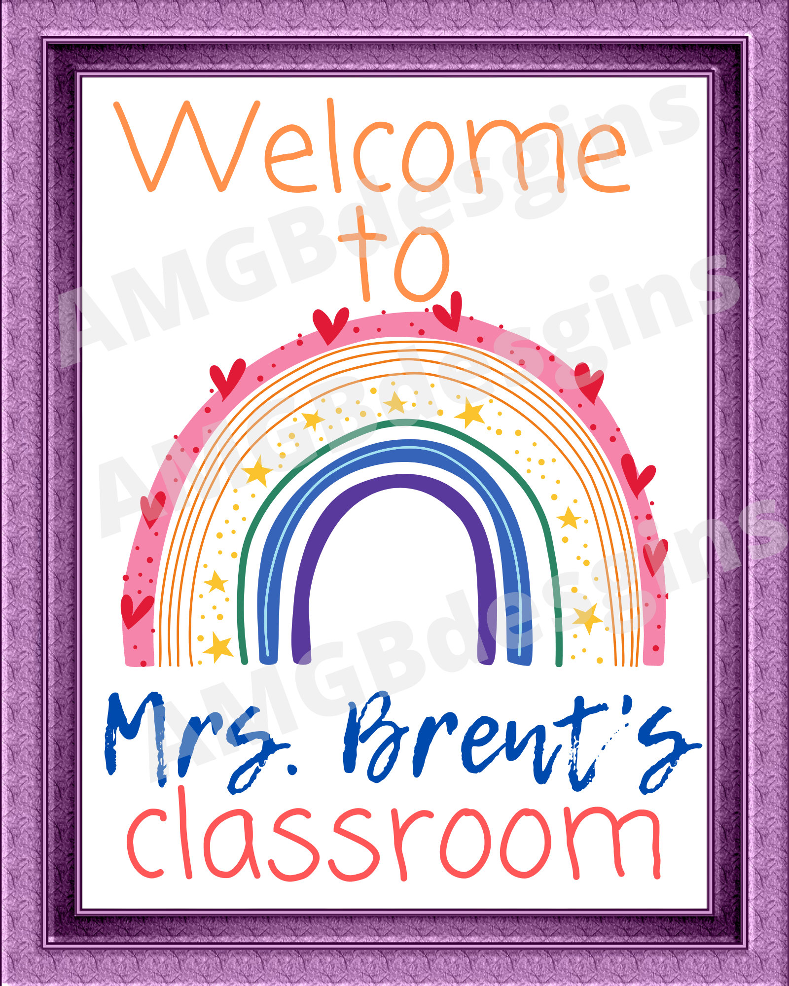 Welcome to My Classroom Sign, Instant Download, Back to School Class ...