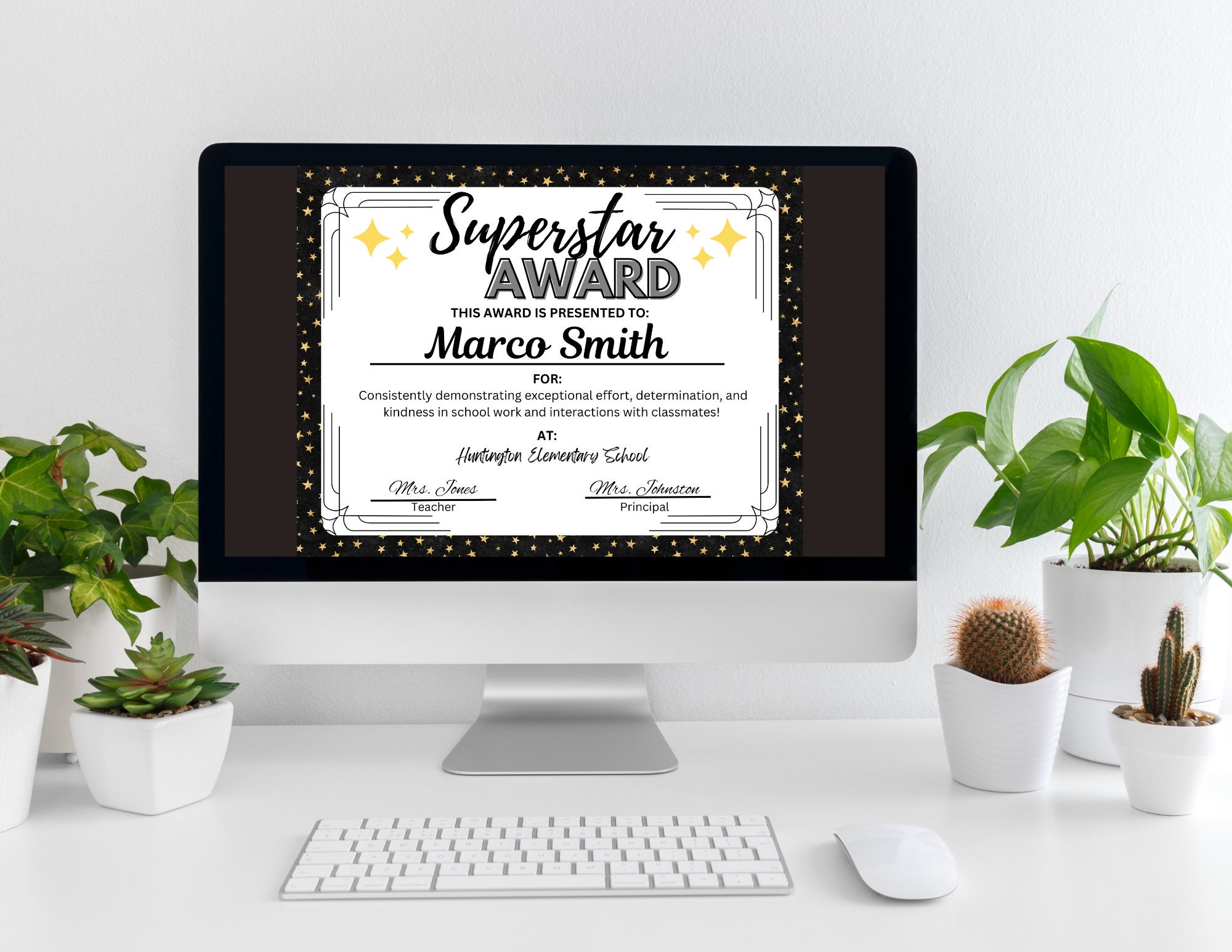 Superstar Student Award Certificate Digital Printable for Classroom or ...