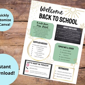 Welcome Back to School Newsletter, Editable Classroom Newsletter ...