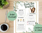 Meet the Teacher Editable Template Back to School Welcome - Etsy
