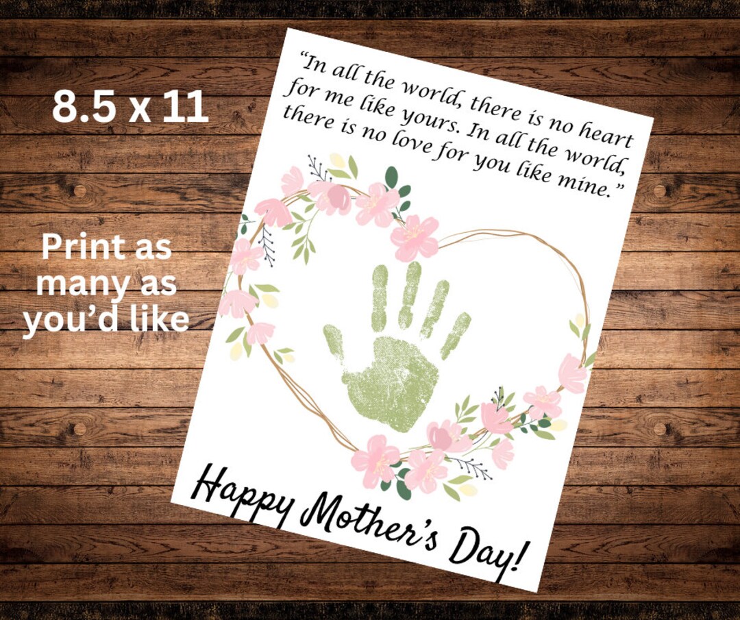 Mother's Day Printable Craft Gift Idea, Preschool, Kindergarten, School ...