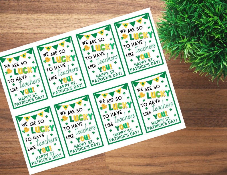 Teacher Appreciation Holiday St Patrick's Day Tag PTO PTA We Are so ...