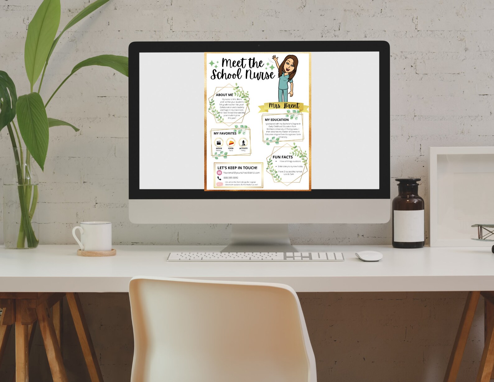 Meet the School Nurse Editable Template, Back to School Welcome Letter ...