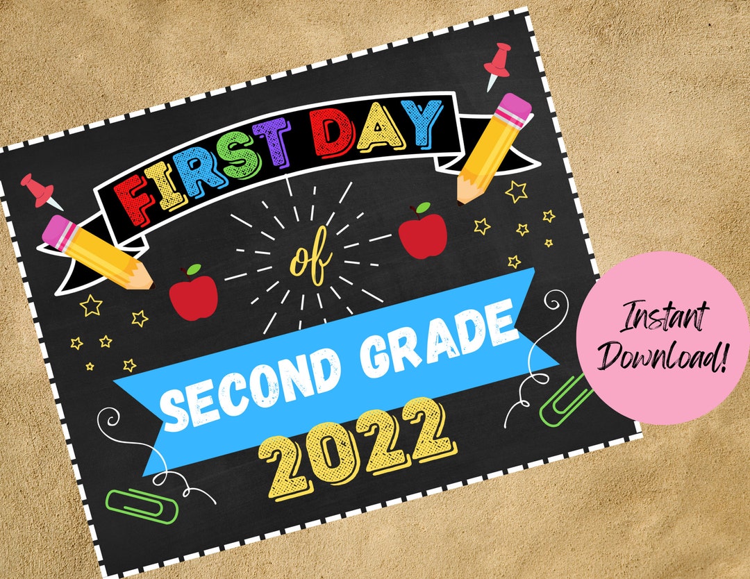 Back to School First Day of School Instant Download Sign Girl Boy First ...