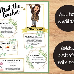 Meet the Teacher Editable Template, Back to School Welcome Letter ...