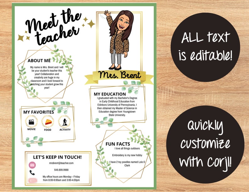 Meet the Teacher Editable Template, Back to School Welcome Letter ...