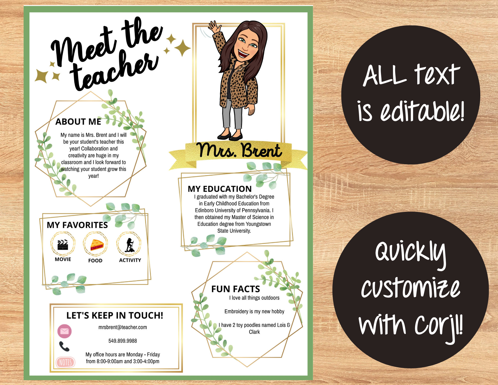 Meet the Teacher Editable Template, Back to School Welcome Letter ...