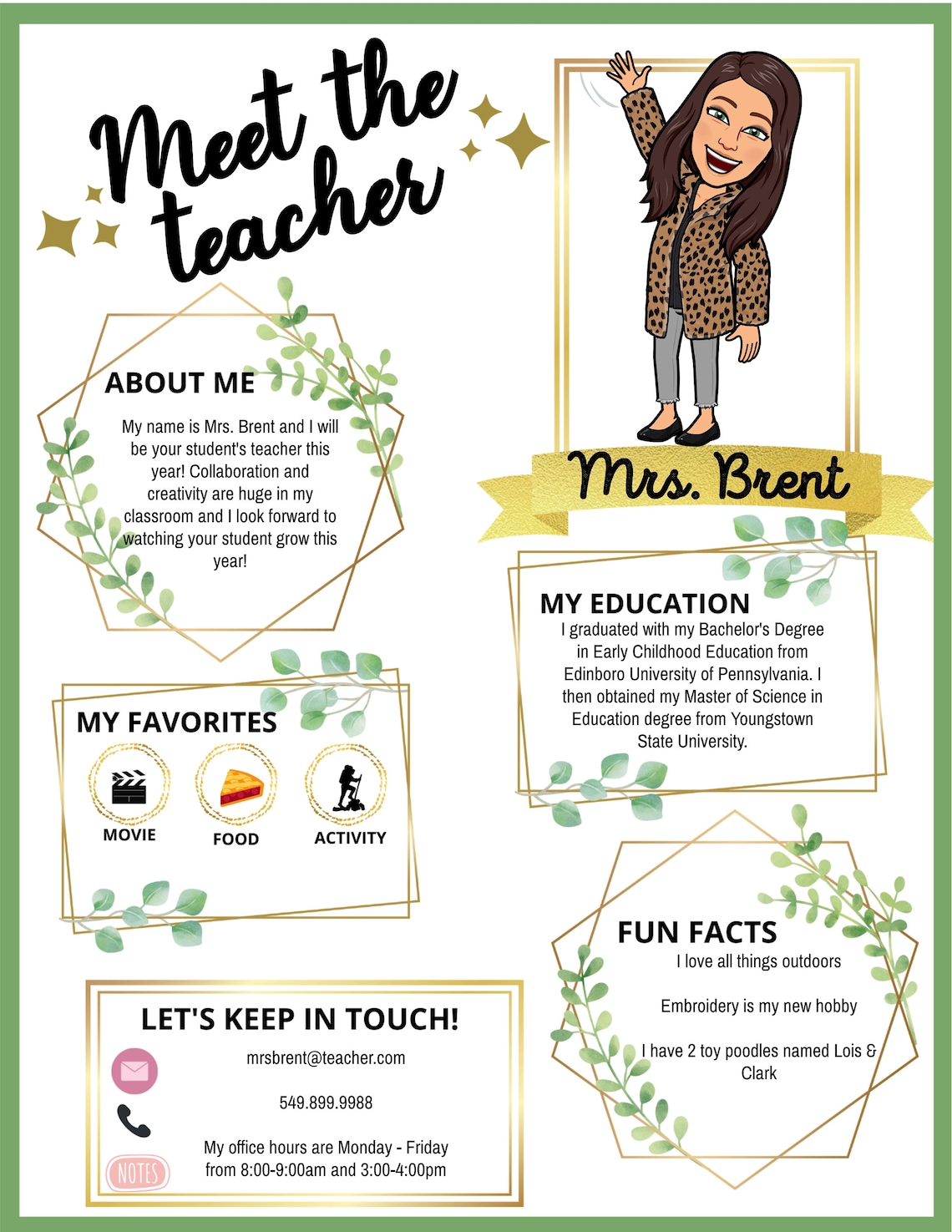 Meet the Teacher Editable Template, Back to School Welcome Letter ...