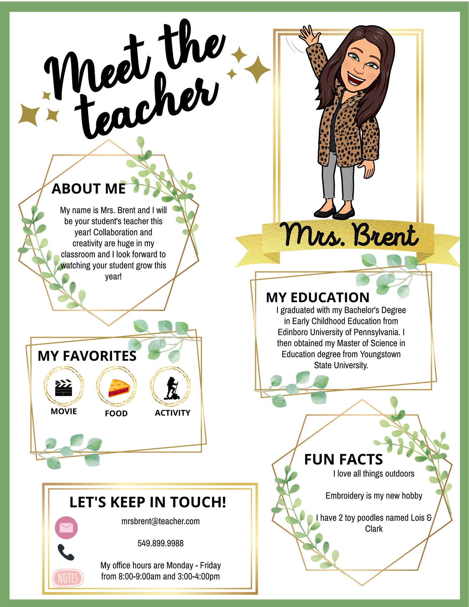 Meet the Teacher Editable Template, Back to School Welcome Letter ...