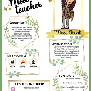 Meet the Teacher Editable Template, Back to School Welcome Letter ...