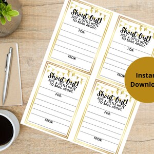 Shout Out Cards, Student Awknowledgement, Employee Appreciation ...