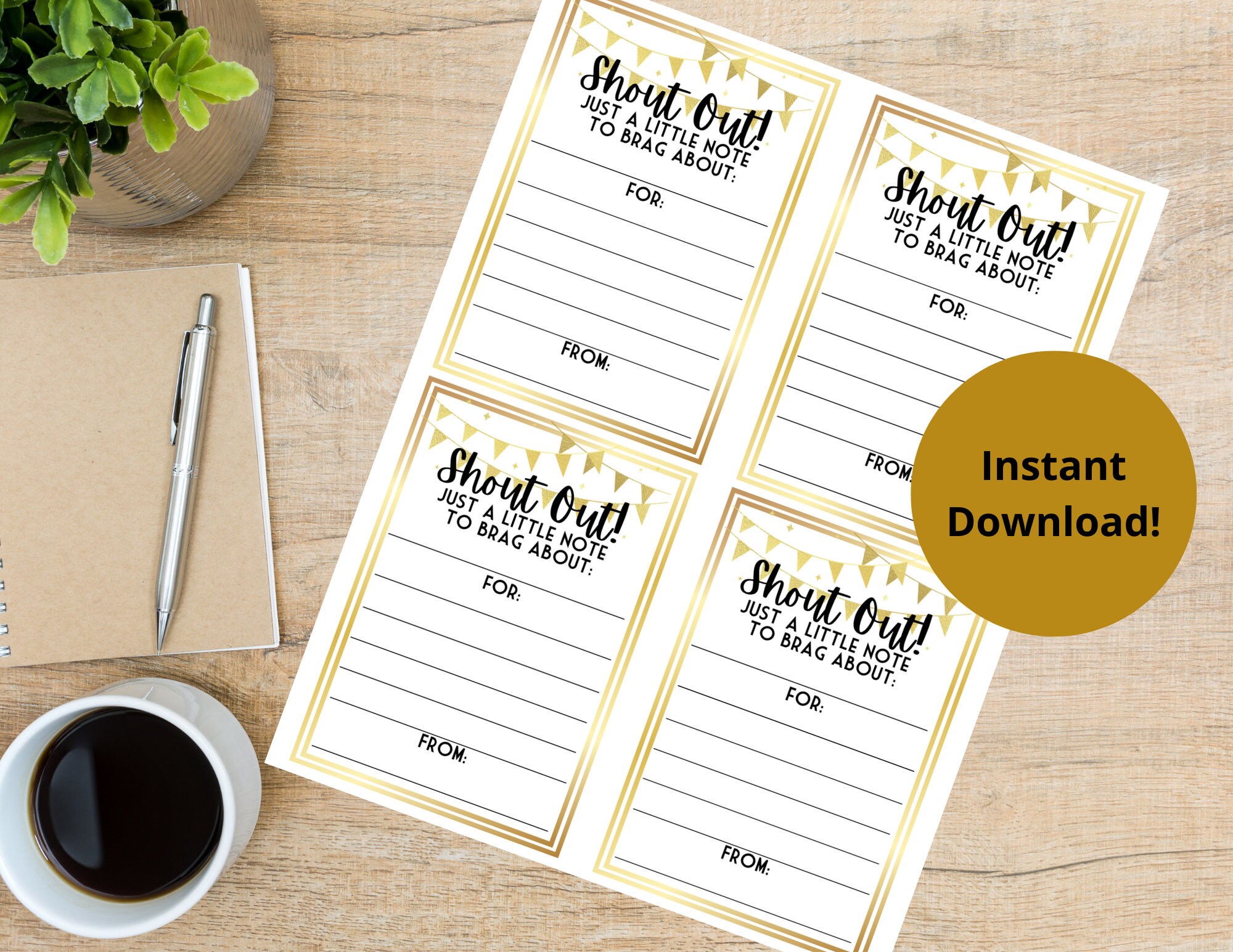 Shout Out Cards, Student Awknowledgement, Employee Appreciation ...